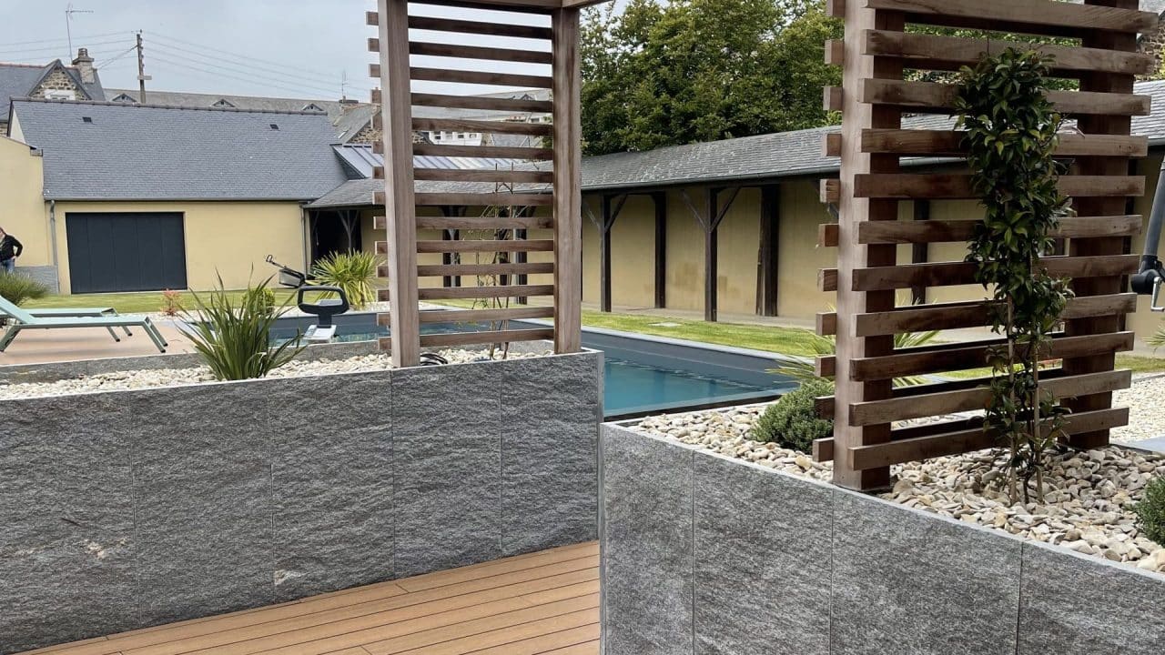 Cloture en Pierre Naturelle Grise - HESTIA Pierre & Bois