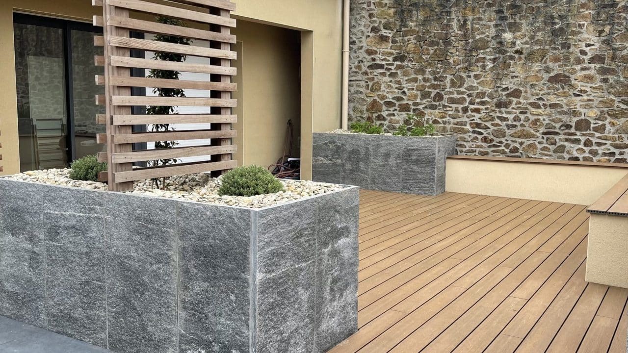 Cloture en Pierre Naturelle Grise - HESTIA Pierre & Bois